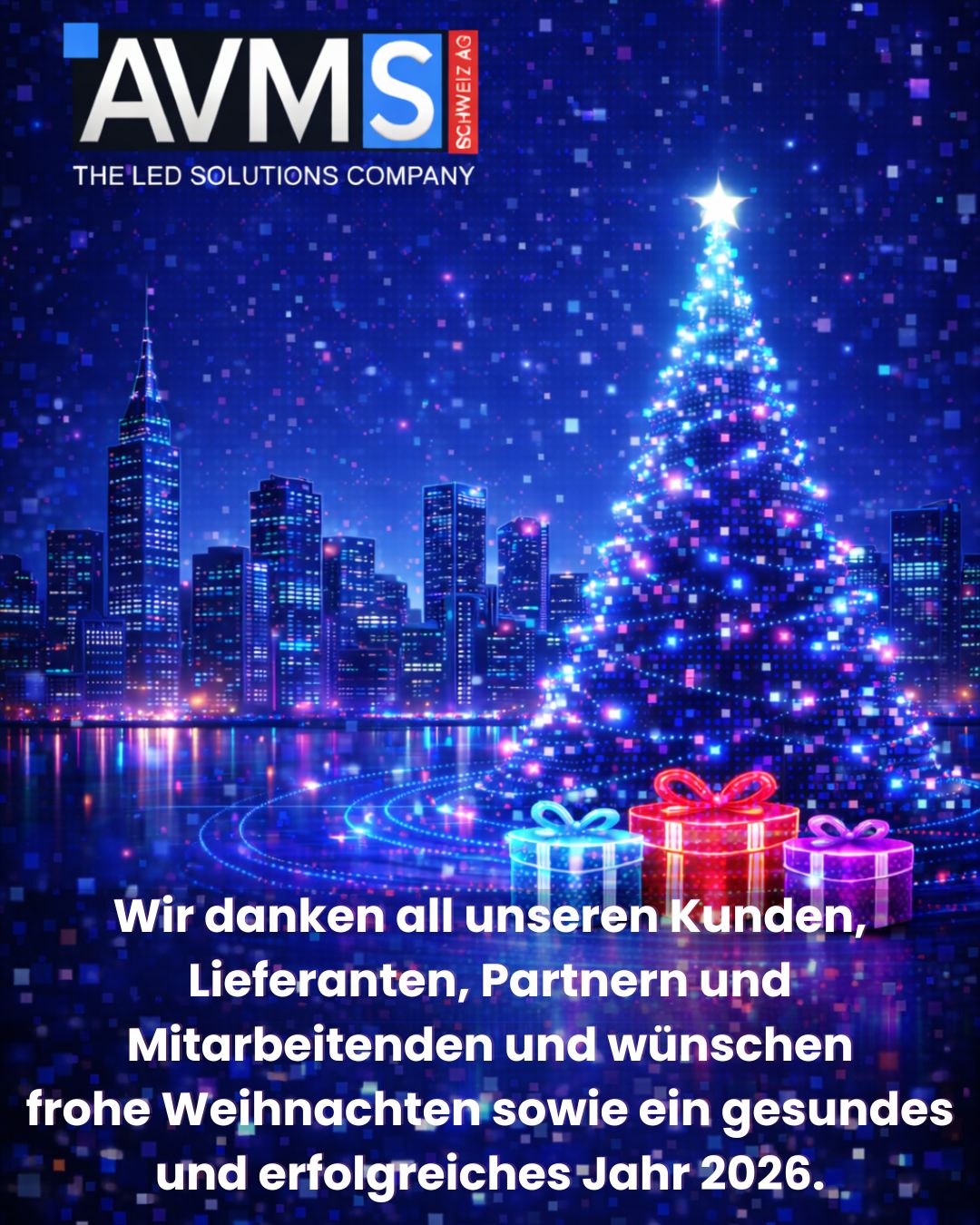 Frohe Weihnachten und ein erfolgreiches Jahr 2026 - AVMS Schweiz AG